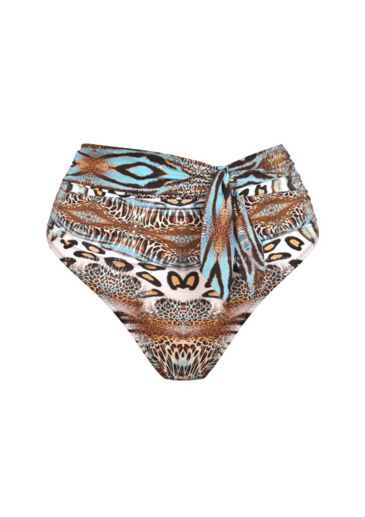 Crool High-waisted Bikini Slip Leopard - Zeta Curves